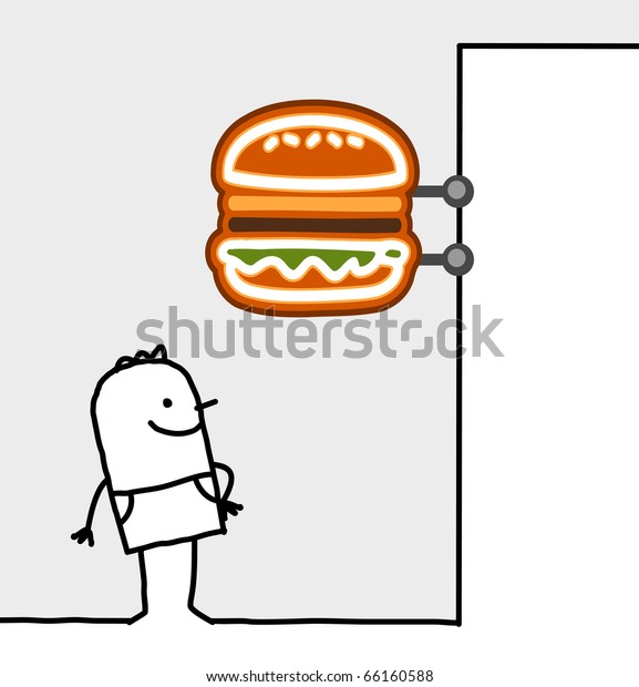 Hand Drawn Cartoon Characters Consumer Shop Stock Vector (Royalty Free ...