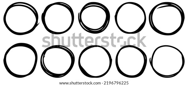 Hand Drawn Cartoon Circle Line Vector Stock Vector (Royalty Free ...