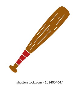 Hand Drawn Cartoon Doodle Baseball Bat Stock Vector (Royalty Free ...