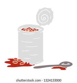 Hand Drawn Cartoon Doodle Opened Can Stock Vector (Royalty Free ...