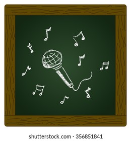 Hand Drawn Cartoon Style Microphone Design Stock Vector (Royalty Free ...