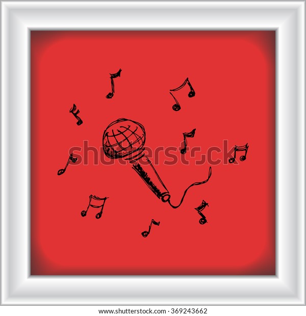 Hand Drawn Cartoon Style Microphone Design Stock Vector (Royalty Free ...