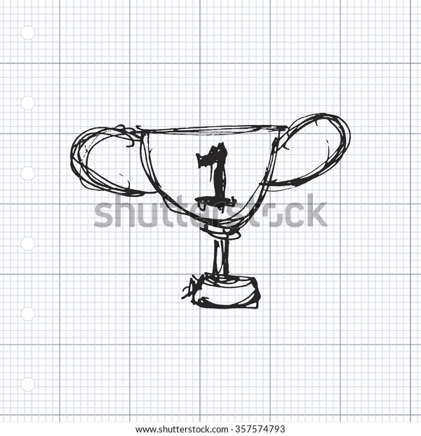 Hand Drawn Cartoon Style Trophy Design Stock Vector (Royalty Free ...