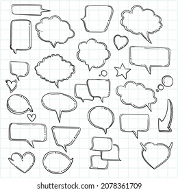 Hand Drawn Cartoon Thinking Shapes Set Stock Vector (Royalty Free ...
