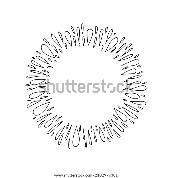 Hand Drawn Cartoon Water Explosion Splash Stock Vector (Royalty Free ...