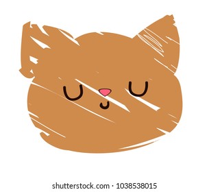 Hand Drawn Cat Sweet Cat Vector Stock Vector (Royalty Free) 1038538015 ...