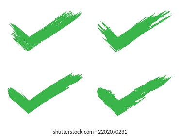 Hand Drawn Check Mark Brush Vector Stock Vector (Royalty Free ...