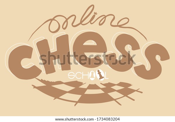 Hand Drawn Chess Lettering On Light Stock Vector (Royalty Free ...