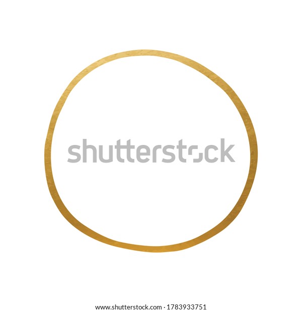 Hand Drawn Circle Shape Golden Circle Stock Vector (Royalty Free ...