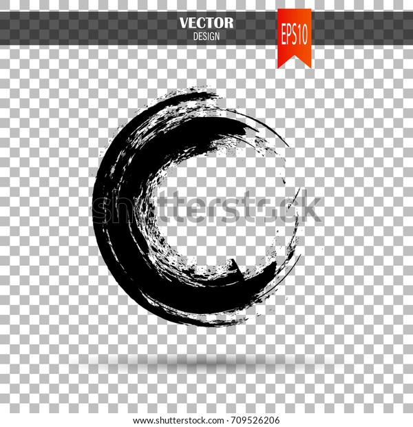 Hand Drawn Circle Shape Label Logo Stock Vector (Royalty Free ...