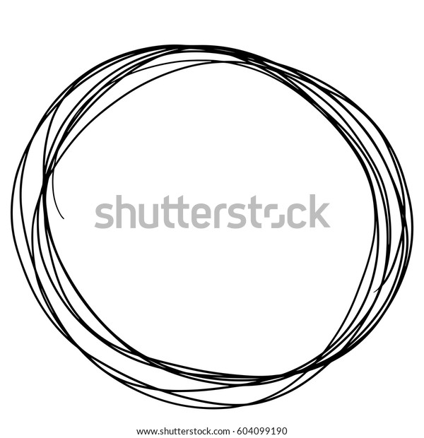 Dessin dessiné à la main Cercle : image vectorielle de stock (libre de ...