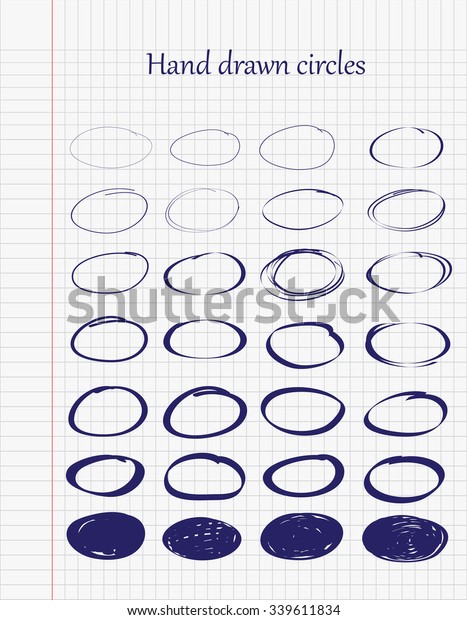 Hand Drawn Circles Marker Pen Circlesvector Stock Vector (Royalty Free ...