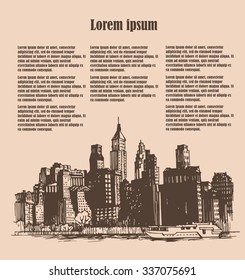 Hand Drawn City Stock Vector (Royalty Free) 337075691 | Shutterstock