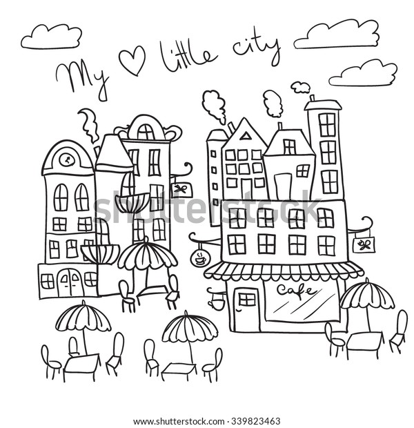 Hand Drawn City Doodle Stock Vector (Royalty Free) 339823463