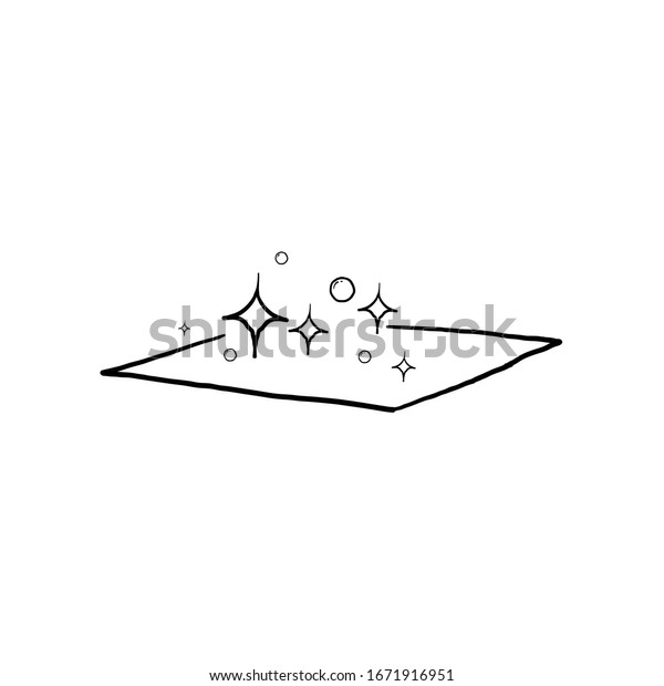 Hand Drawn Clean Surface Icon Easy Stock Vector (Royalty Free ...