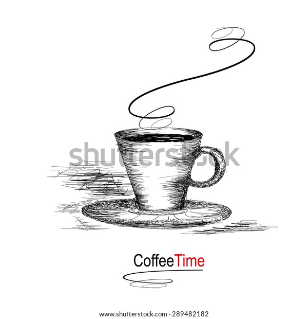 Hand Drawn Coffee Cup Icon Vector Stock Vector (Royalty Free) 289482182 ...