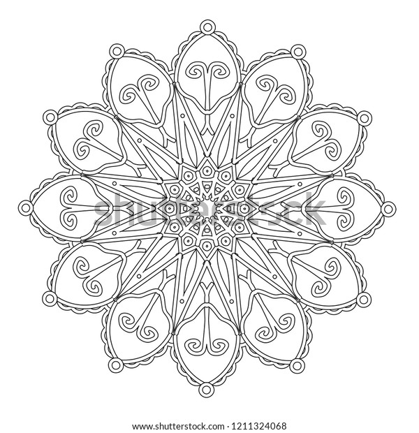 Hand Drawn Coloring Book Page Older Stock Vector (Royalty Free ...