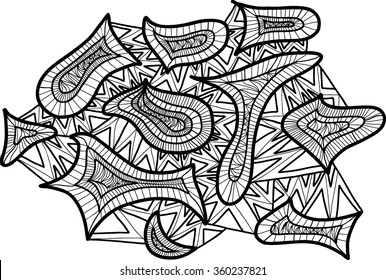 Hand Drawn Coloring Page Stock Vector (Royalty Free) 360237821 ...