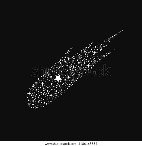 Hand Drawn Comet Shooting Star Stock Vector (Royalty Free) 1186165834