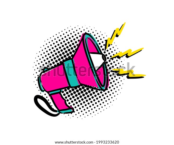 Hand Drawn Comic Shout Cartoon Style Stock Vector (Royalty Free ...