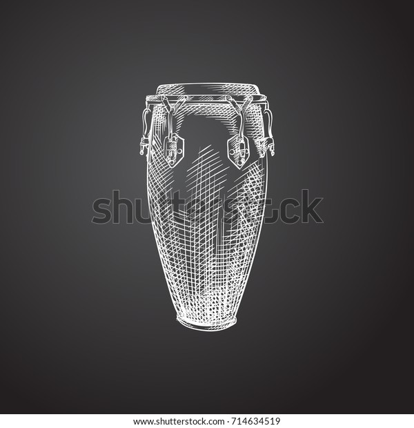 Hand Drawn Conga Sketch Symbol Vector Stock Vector (Royalty Free ...