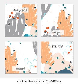 Hand Drawn Creative Universal Invitation Greeting Stock Vector (Royalty ...