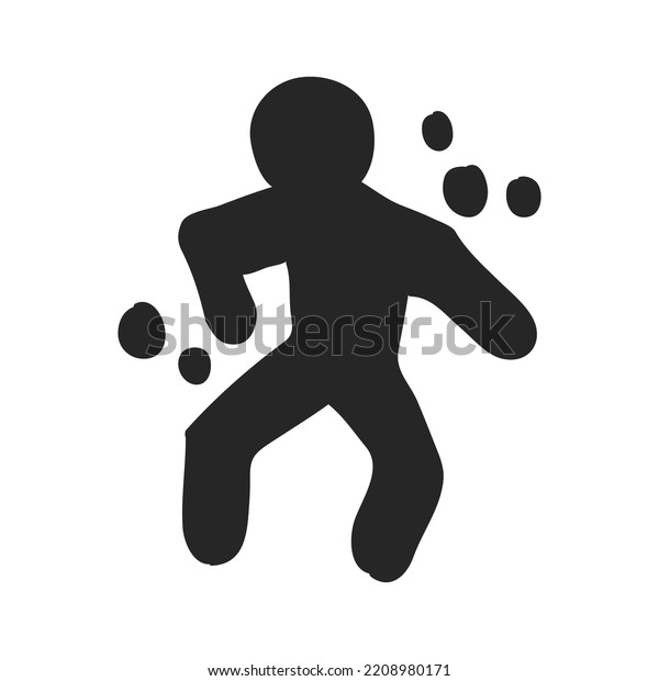Hand Drawn Crime Victim Vector Illustration Stock Vector (Royalty Free ...