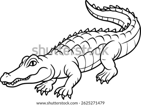 Crocodile Outline | Free download on ClipArtMag