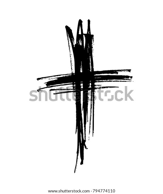 Hand Drawn Cross Grunge Cross Cross Stock Vector (Royalty Free) 794774110