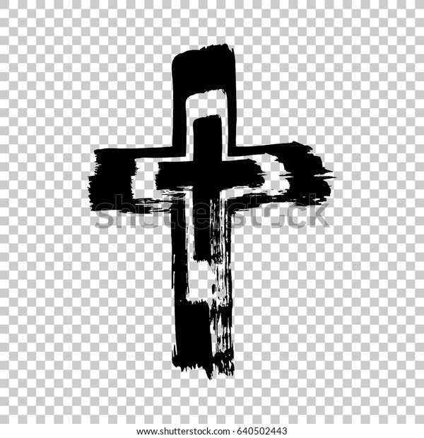 Hand Drawn Cross Cross Made Brush Stock Vector (Royalty Free) 640502443 ...
