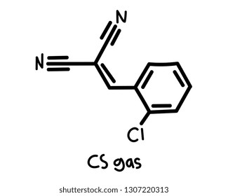 Hand Drawn Cs Gas Molecule Skeletal Stock Vector (Royalty Free ...