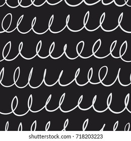 Hand Drawn Curved Lines Loops Seamless Stock Vector (Royalty Free ...