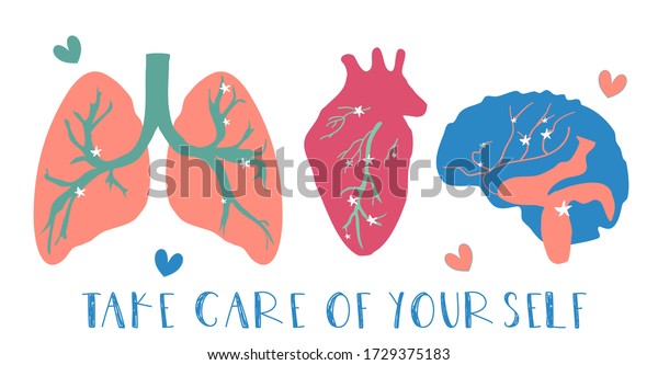 Hand Drawn Cute Cartoon Style Viscera Stock Vector (Royalty Free ...