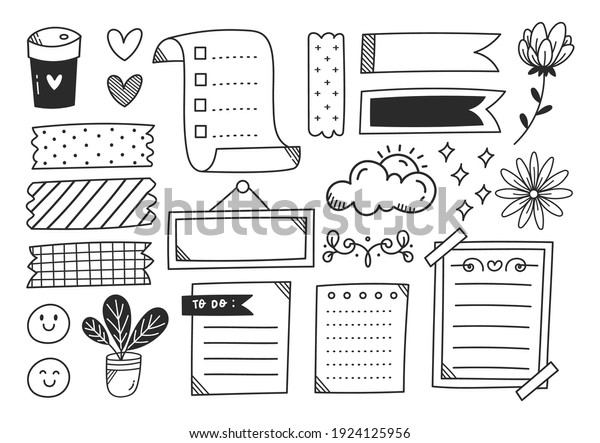 Hand Drawn Cute Journal Doodle Element Stock Vector (Royalty Free ...