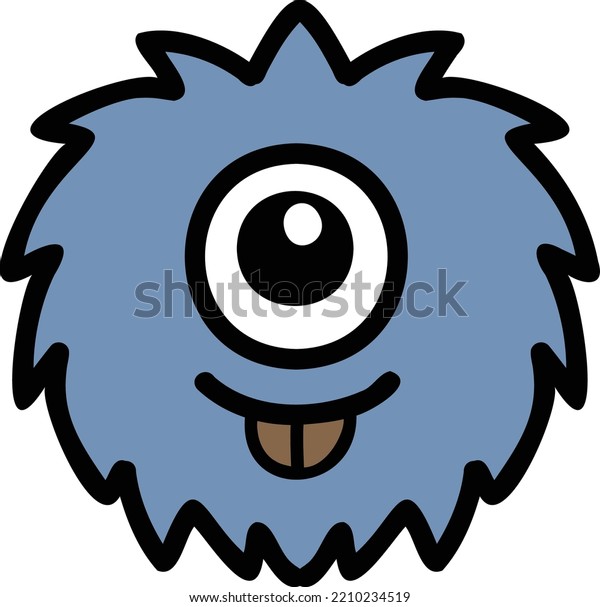 Hand Drawn Cute One Eyed Alien Stock Vector (Royalty Free) 2210234519 ...