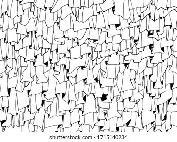 Hand Drawn Cute Ruffles Background Stock Vector (Royalty Free ...