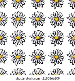 Hand Drawn Daisy Flower Texture Repeatable Stock Vector (Royalty Free ...