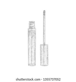 Hand Drawn Design Lip Gloss Illustration Stock Vector (Royalty Free ...