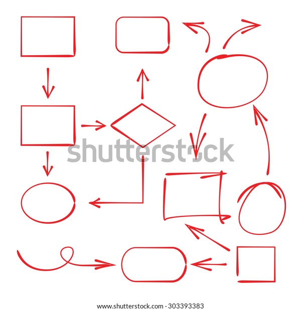 Hand Drawn Diagram Elements Highlighter Elements Stock Vector (Royalty ...
