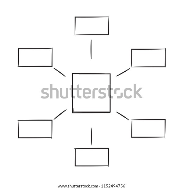 Hand Drawn Diagram Template White Background Stock Vector (Royalty Free ...