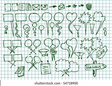 Hand Drawn Dialog Icons Stock Vector (Royalty Free) 54718900 | Shutterstock