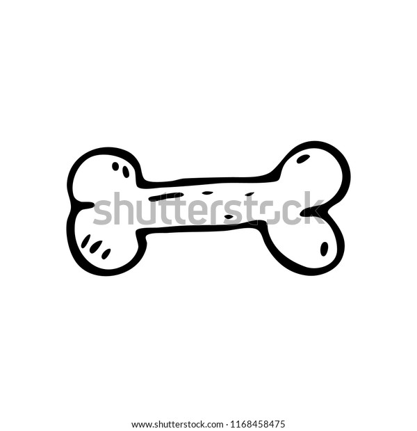 Hand Drawn Dog Bone Doodle Sketch Stock Vector (Royalty Free ...