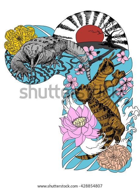 Hand Drawn Doodle Art Water Monitor Stock Vector (Royalty Free ...