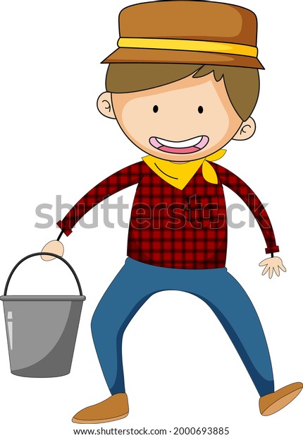 Hand Drawn Doodle Boy Cartoon Character Stock Vector (Royalty Free ...