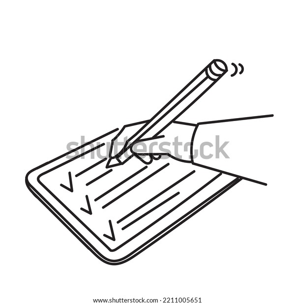 Hand Drawn Doodle Feedback Survey Illustration Stock Vector (Royalty ...