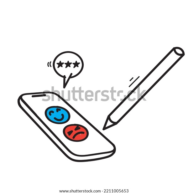 Hand Drawn Doodle Feedback Survey Illustration Stock Vector (Royalty ...