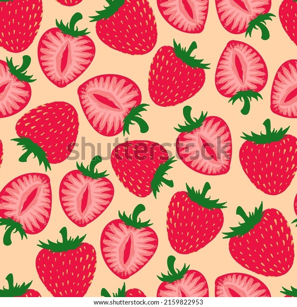 Hand Drawn Doodle Funny Cute Strawberry Stock Vector (Royalty Free ...