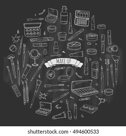 Hand Drawn Doodle Make Icons Set Stock Vector (Royalty Free) 494600533 ...