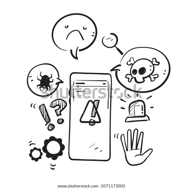 63 Mobile Network Error Doodle Stock Vectors, Images & Vector Art ...