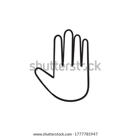 Open Palm Hand Drawing | Free download on ClipArtMag
